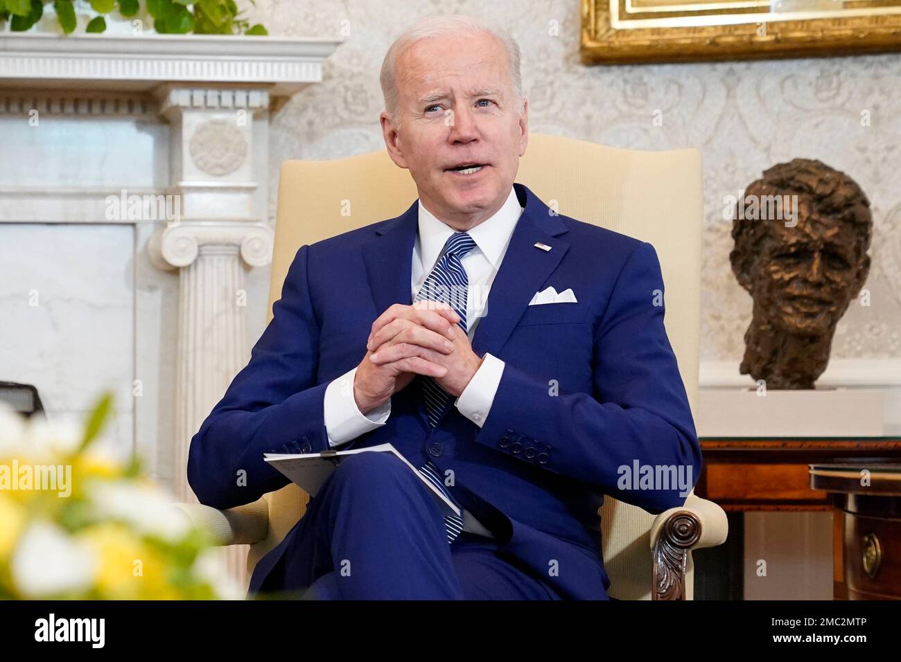President Joe Biden meets with Finnish President Sauli Niinisto in the ...