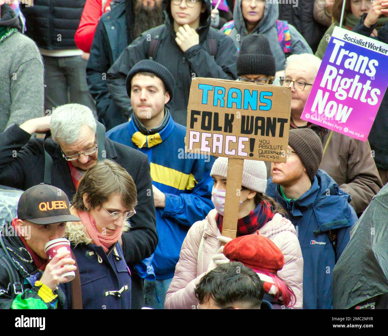 Glasgow, Scotland, UK 21stJanuary, 2023. Large crowds of various ...