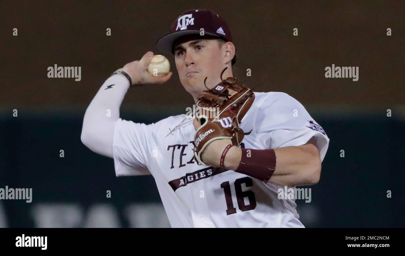 Texas A&M's Ryan Targac during an NCAA baseball game against Lamar on ...