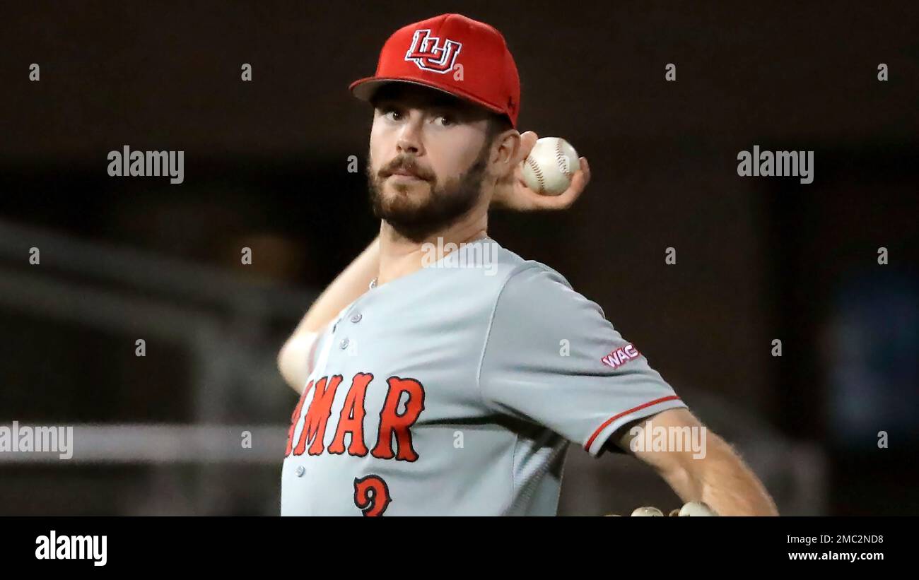 Lamar's Deric LaMontagne during an NCAA baseball game against Texas A&M ...
