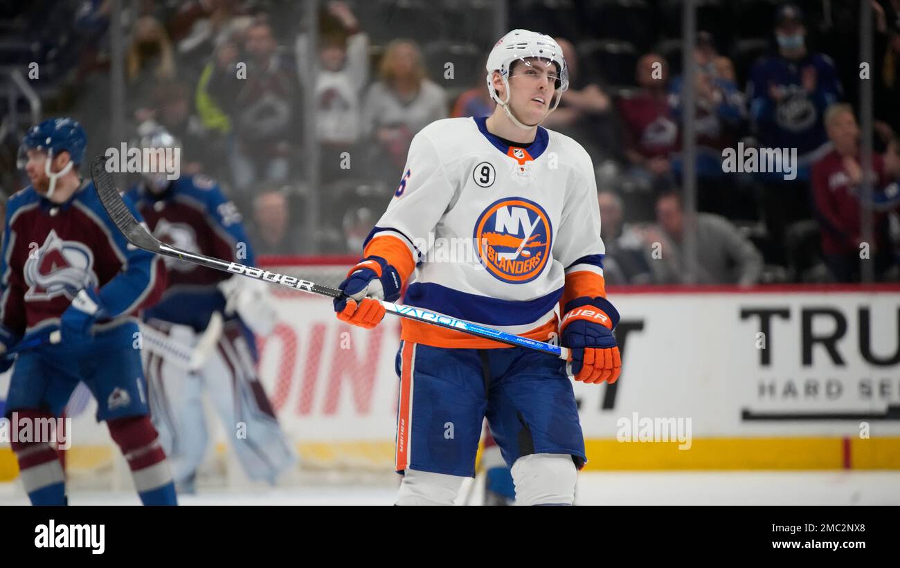 New York Islanders defenseman Ryan Pulock (6) in the third period of an ...