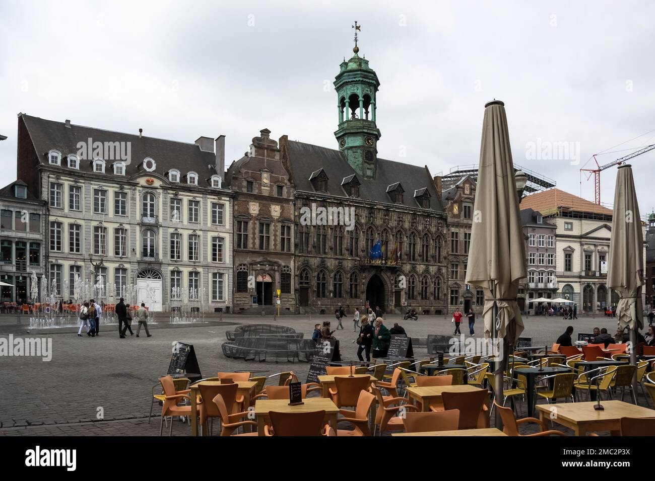 Architectural detail of the Grand-Place, central square of the historic ...