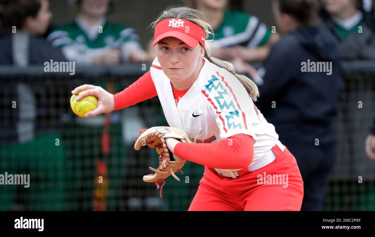 New Mexico's Emma Bramson during an NCAA softball game against Ohio in ...