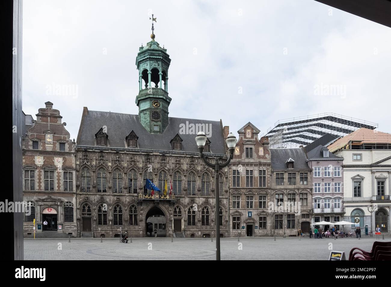 Architectural detail of the Grand-Place, central square of the historic ...
