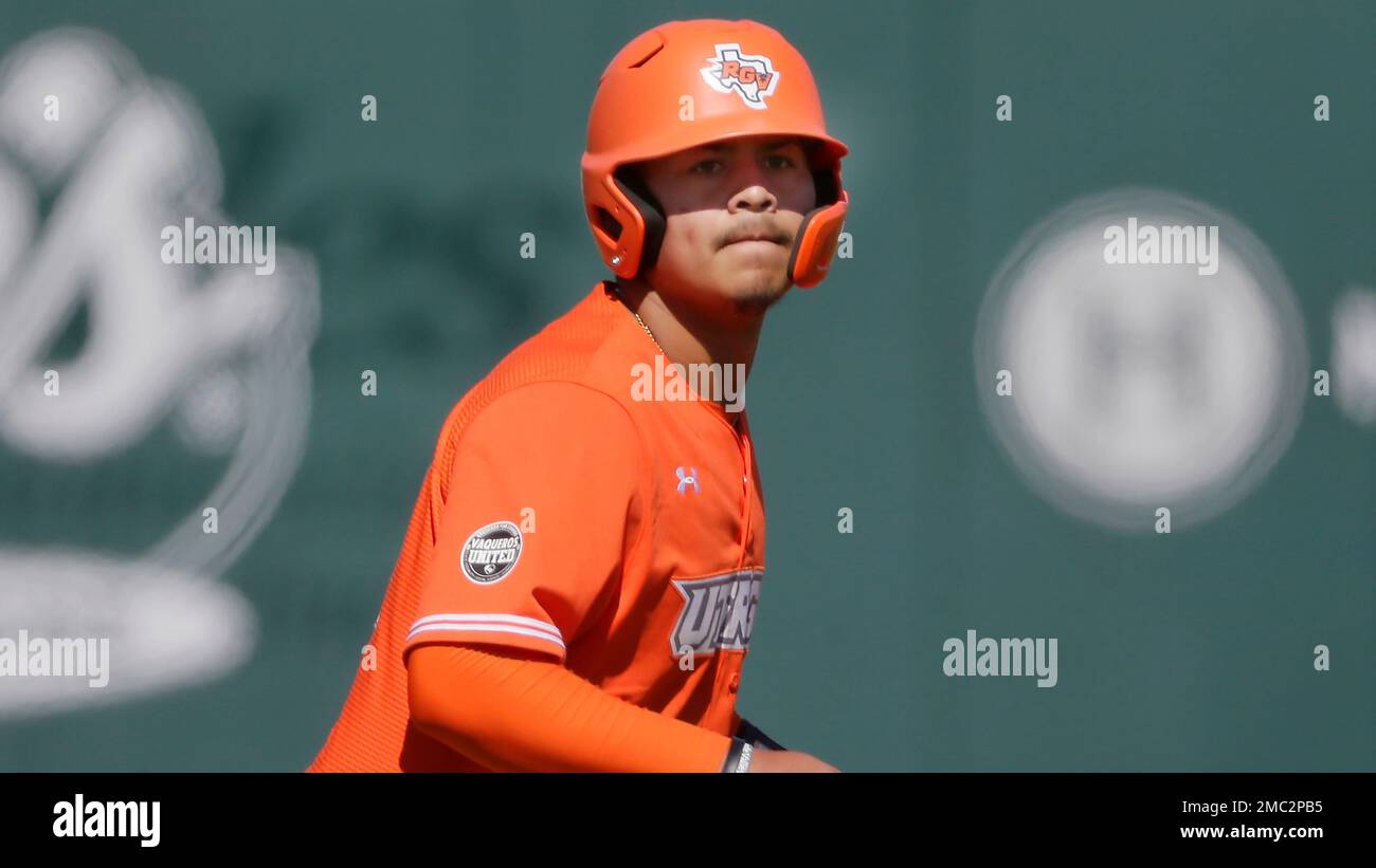 UT Rio Grande Valley's Jacob Sanchez during an NCAA baseball game ...