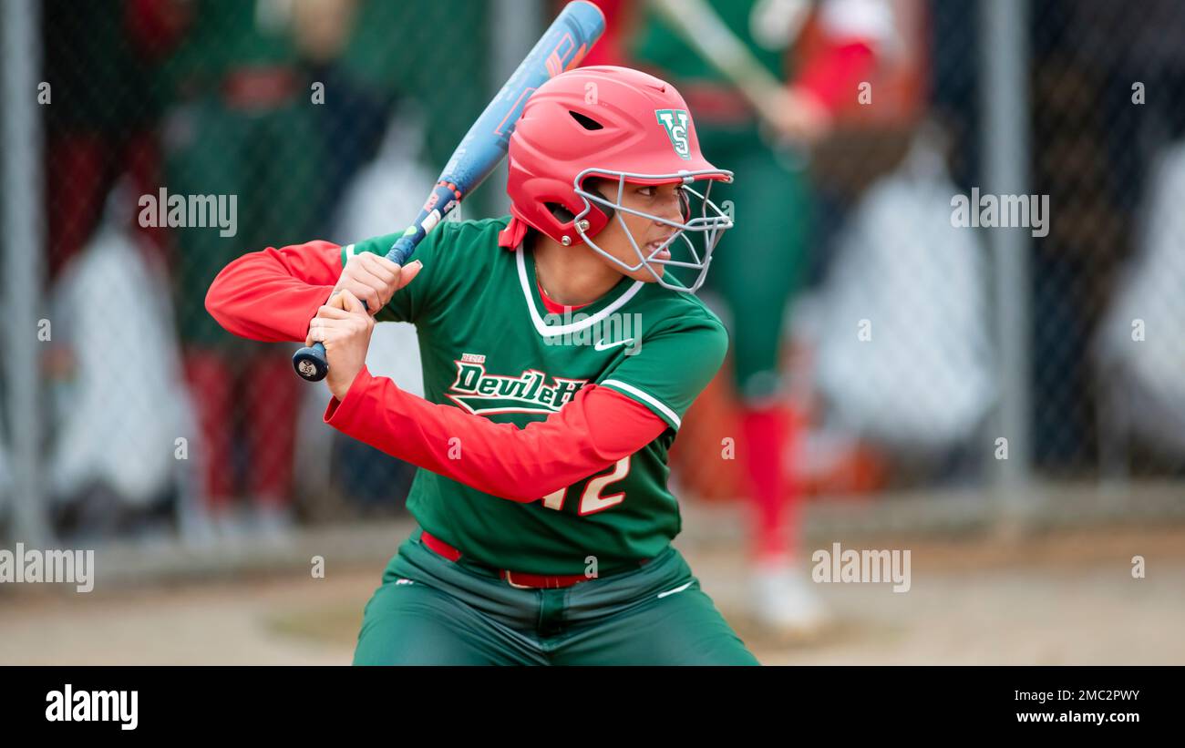 Mississippi Valley State catcher/infielder Sydney Wesley (42) during an NCAA softball game on ...