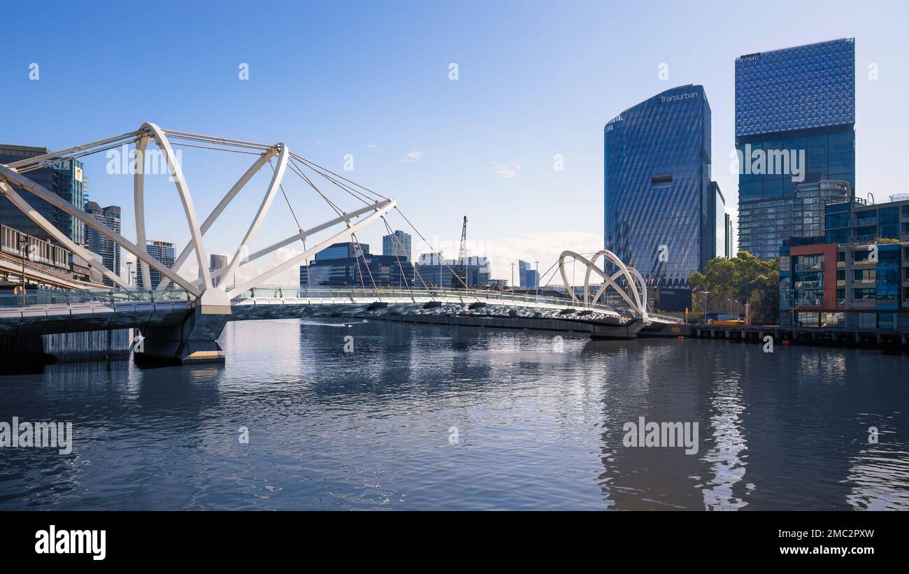 Melbourne, Victoria, Australia - Seafarers Bridge by Grimshaw over ...
