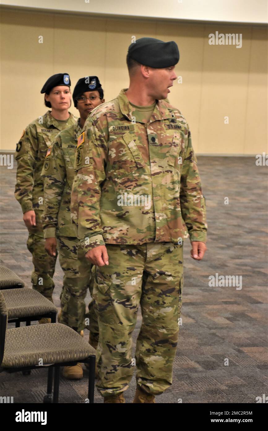 Lt. Col. Brandon Oliveira (front), outgoing commander, Phoenix ...