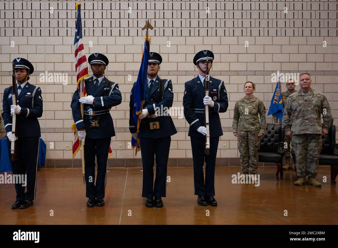 Members Of The Dyess Air Force Base Honor Guard Present The Colors