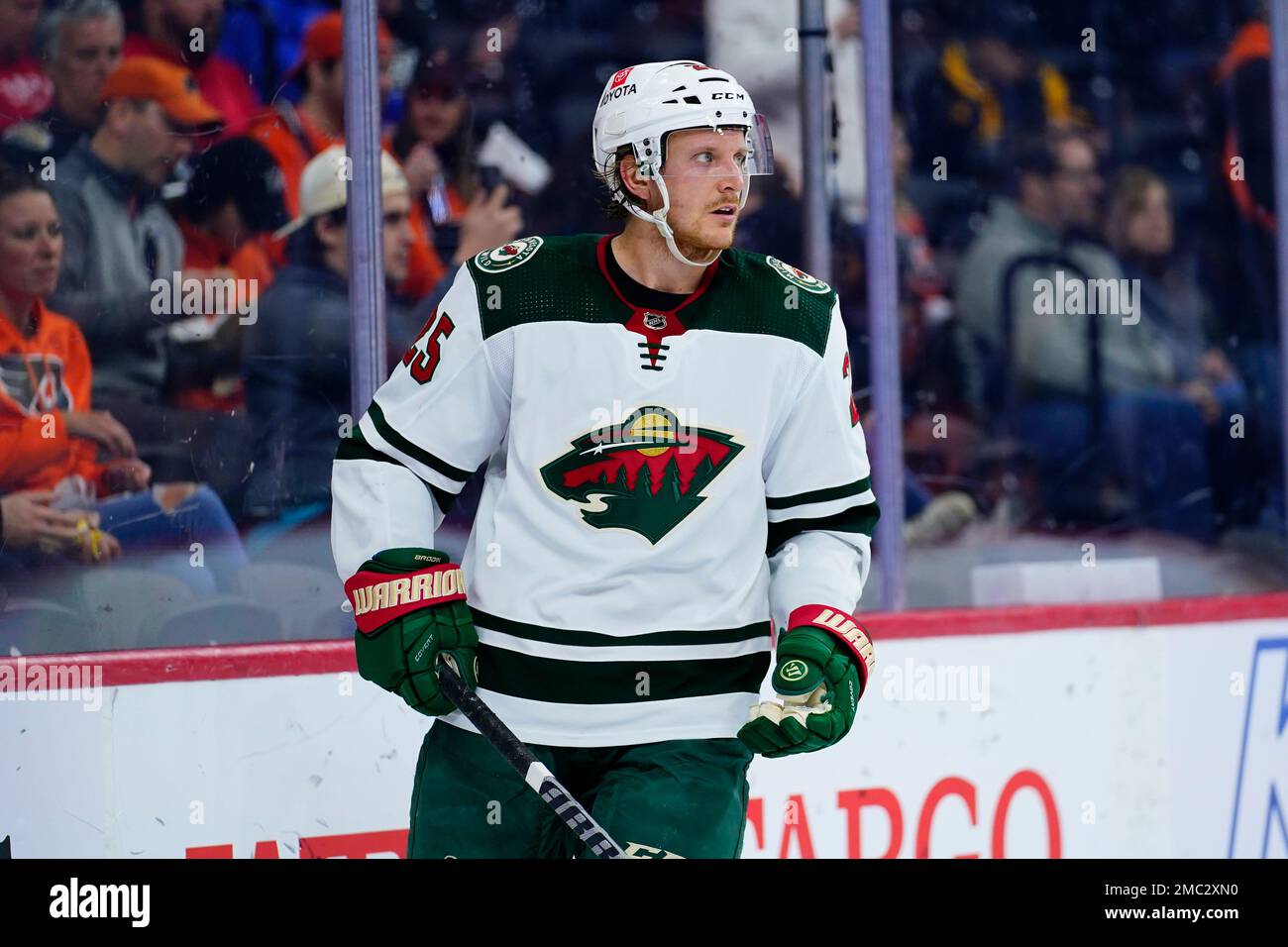 Minnesota Wild's Jonas Brodin plays during an NHL hockey game, Thursday ...