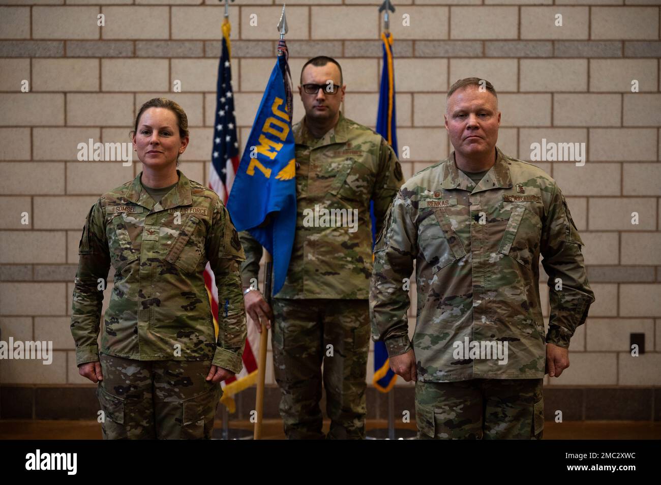 Col. Elizabeth Somsel, 7th Medical Group commander, Master Sgt. Dino ...