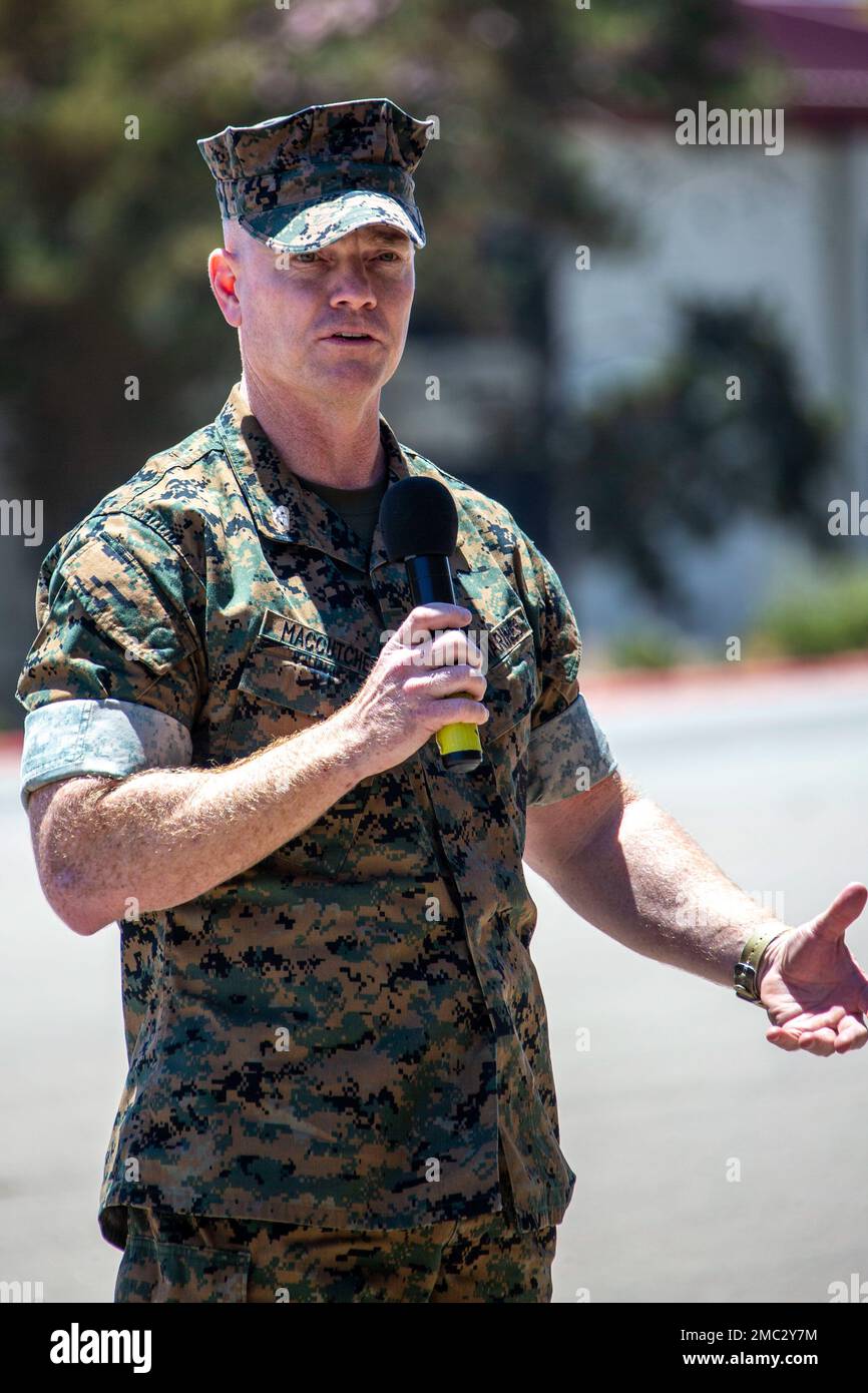 U.S. Marine Corps Col. Seth MacCutcheon, the incoming commanding ...