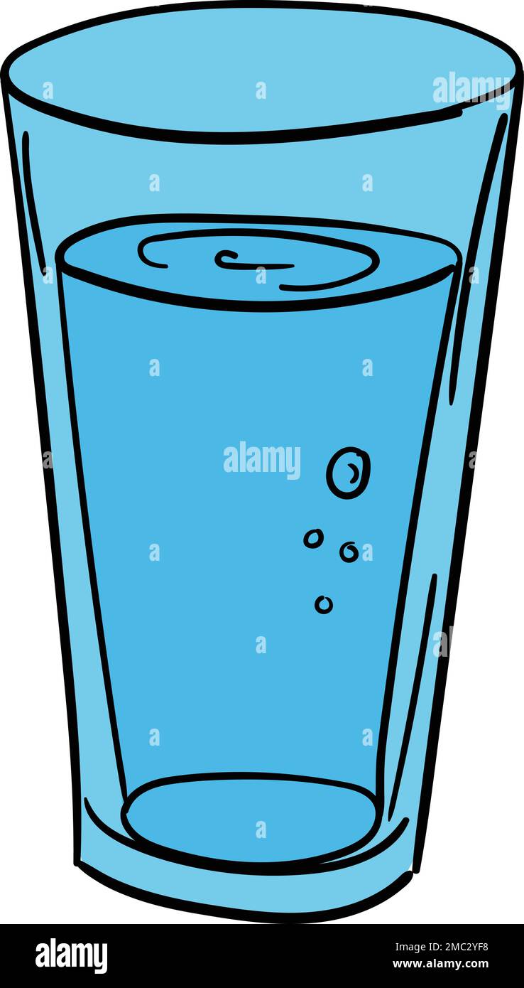 Hand drawn glass of water stylized Stock Vector Image & Art - Alamy