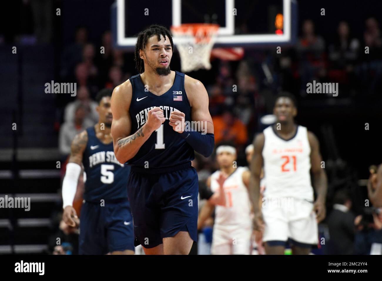 Penn State's Seth Lundy reacts after a play during the first half of an ...