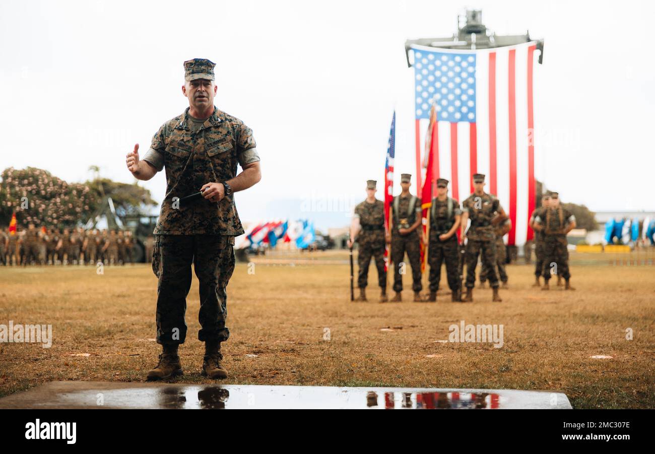 U.S. Marine Corps Col. Christophe Haar, commanding officer, Combat ...
