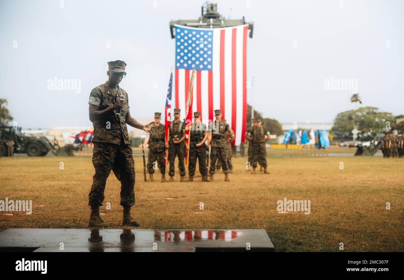 U.S. Marine Corps Lt. Col. Osman Sesay, commanding officer, Combat ...