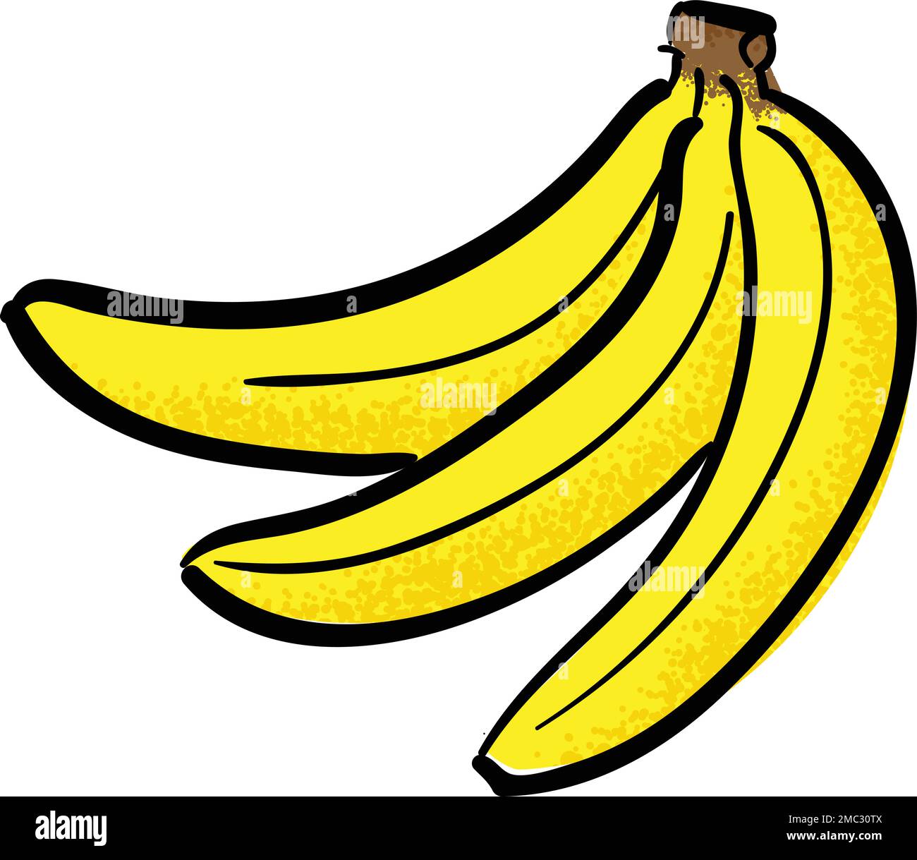 Stylized banana fruit art fully colored and shaded Stock Vector Image ...