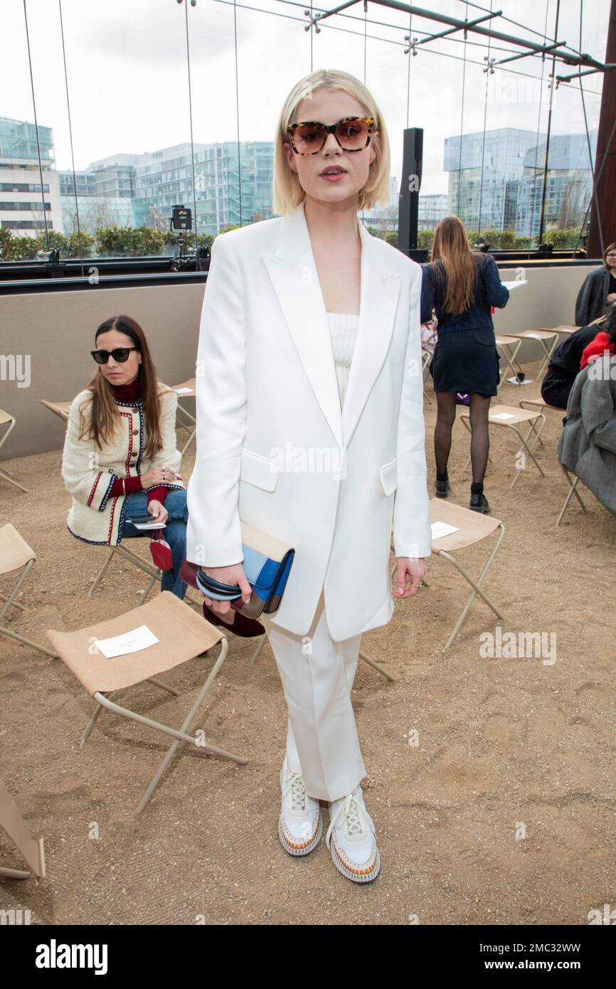 Lucy Boynton attends the Chloe Ready To Wear Fall/Winter 2022-2023 ...