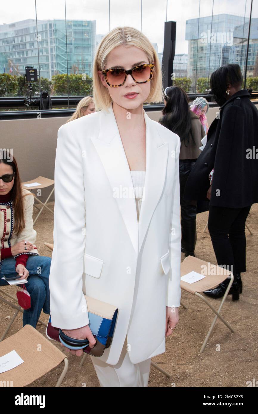 Lucy Boynton attends the Chloe Ready To Wear Fall/Winter 2022-2023 ...