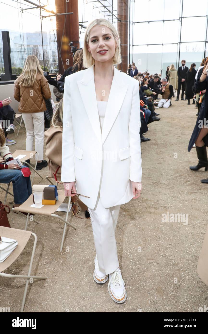 Lucy Boynton attends the Chloe Ready To Wear Fall/Winter 2022-2023 ...