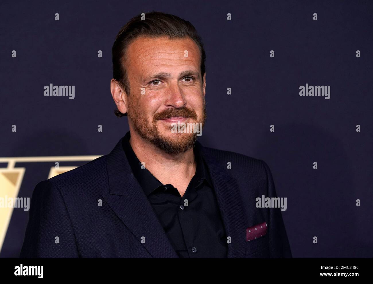 Jason Segel poses at the premiere of the HBO television series "Winning ...