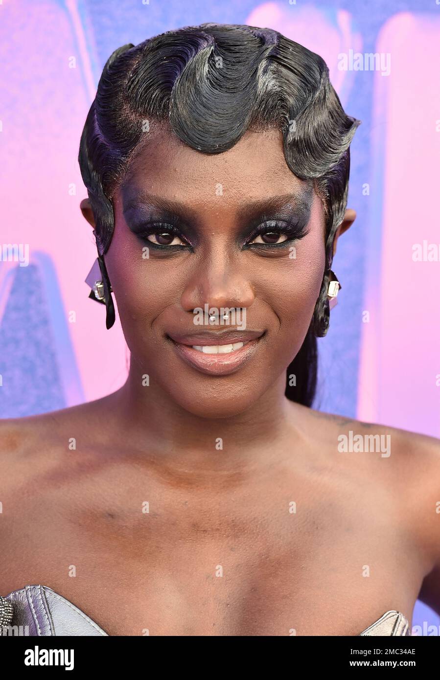 Doechii arrives at the Billboard Women in Music Awards on Wednesday ...