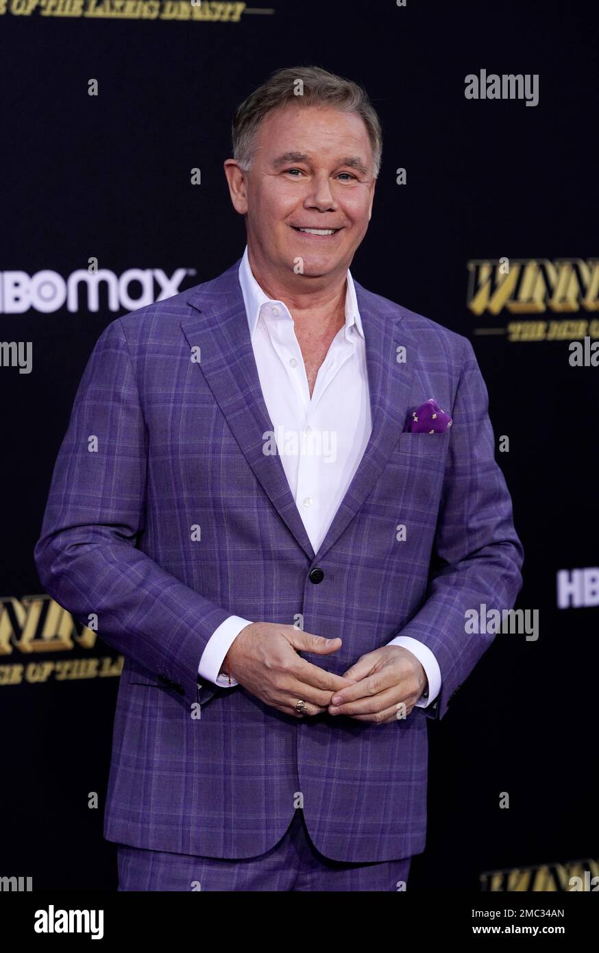 Spencer Garrett poses at the premiere of the HBO television series ...