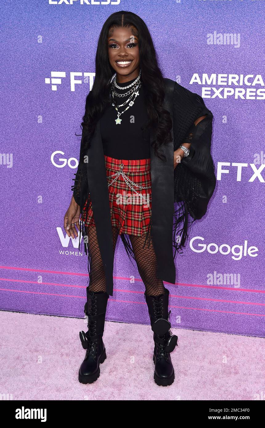 Omeretta the Great arrives at the Billboard Women in Music Awards on ...