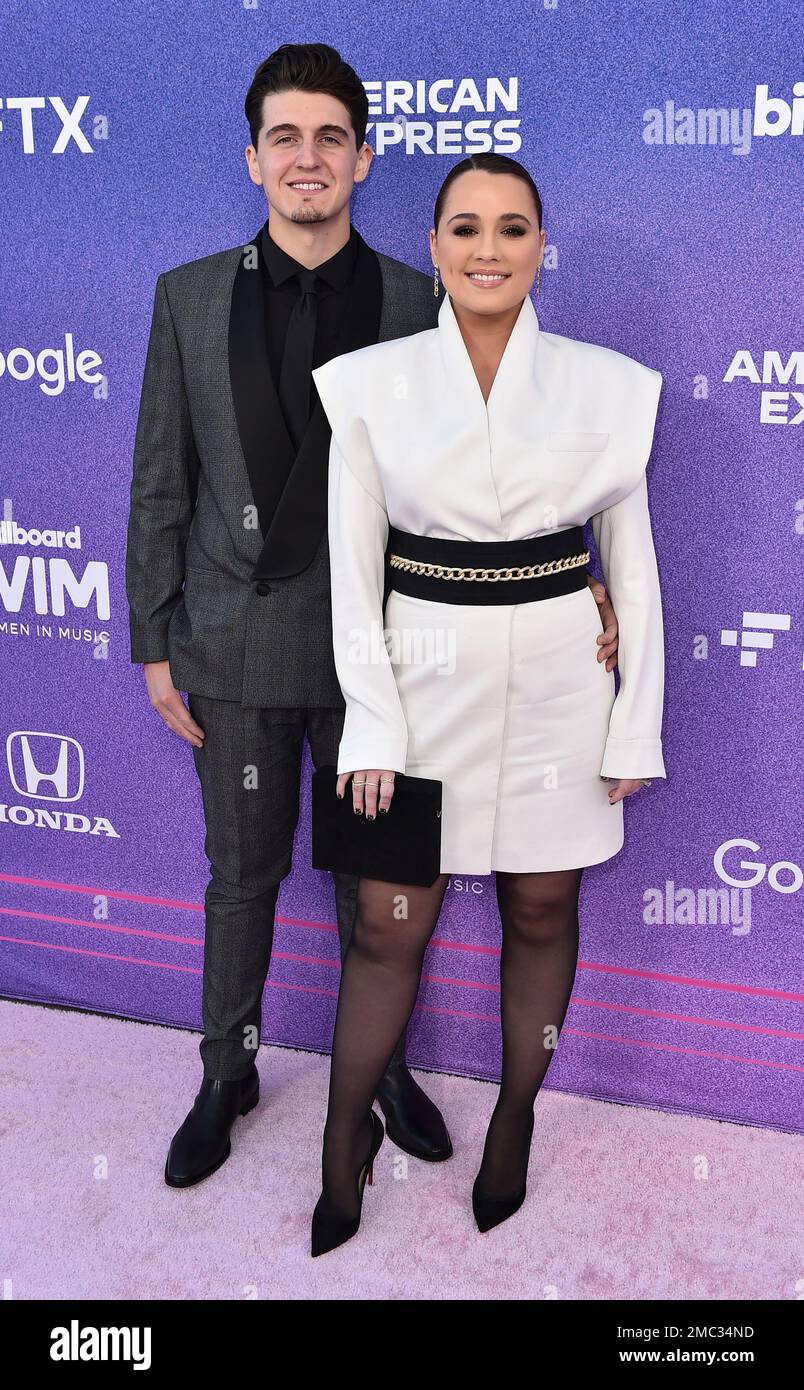 Gabby Barrett and Cade Foehner arrive at the Billboard Women in Music ...