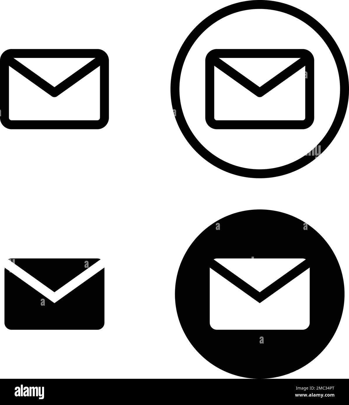 Mail email icon; send message symbol; envelope logo Stock Vector Image ...