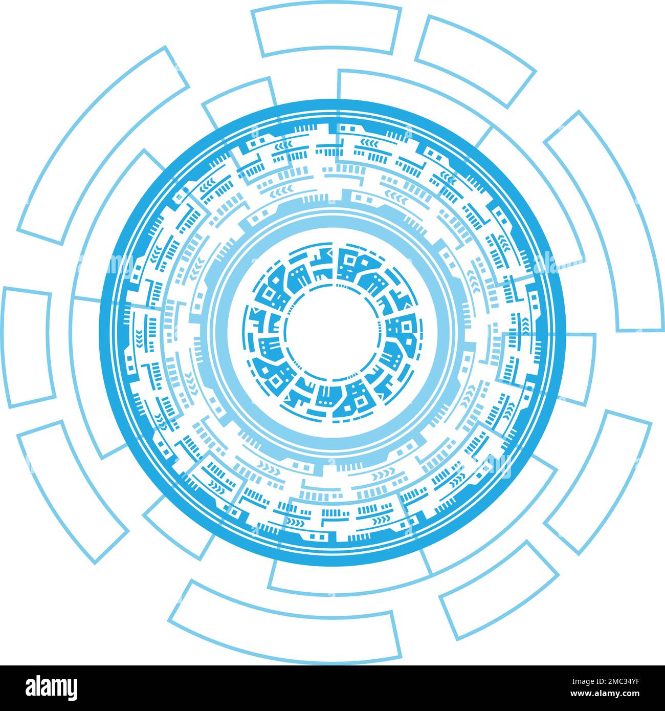 Futuristic Technology Circle graphic for background. Future tech circle ...