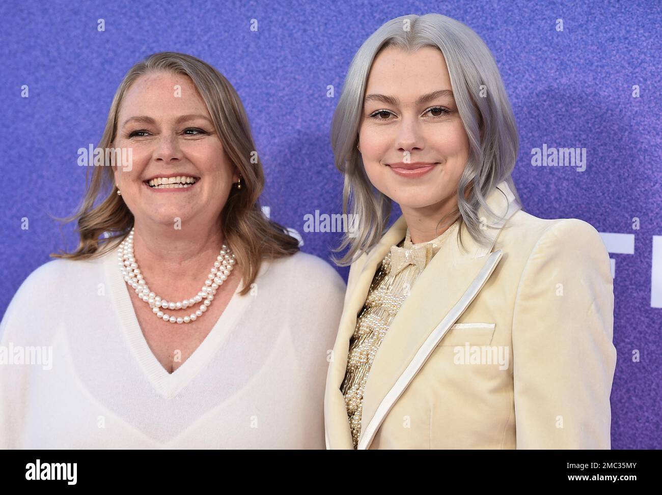 Phoebe Bridgers, right, and her mother Jamie Bridgers arrive at the ...