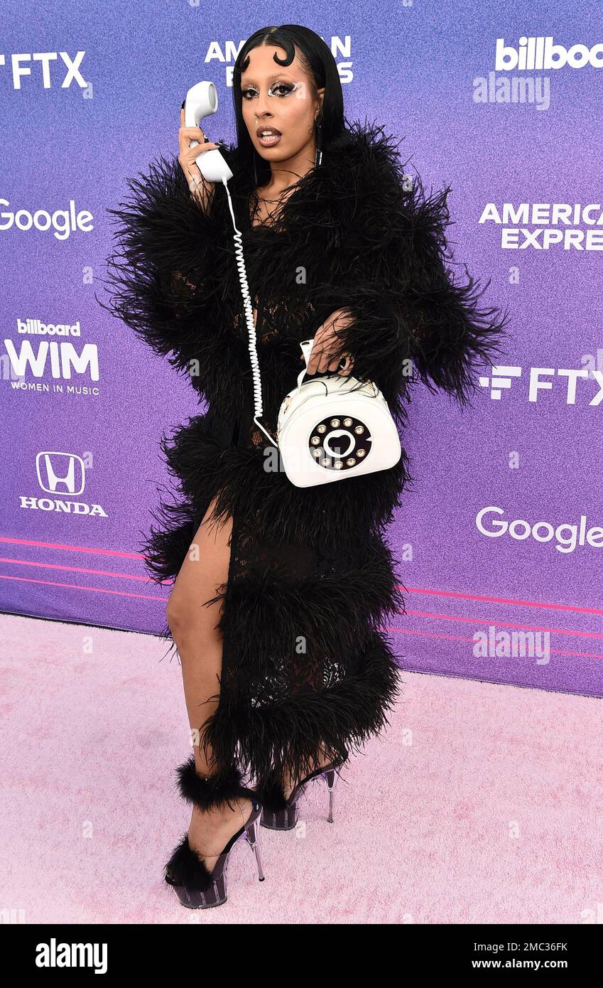 Laya arrives at the Billboard Women in Music Awards on Wednesday, March ...