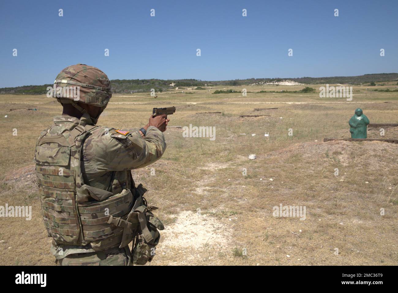 Spc. DuJuan Kelton, an Army petroleum supply specialist assigned to the ...