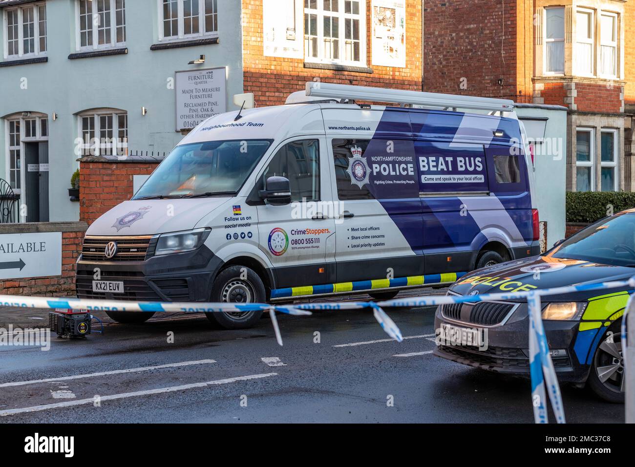 Northampton, UK. 21st January 2023. Northamptonshire Police have part ...