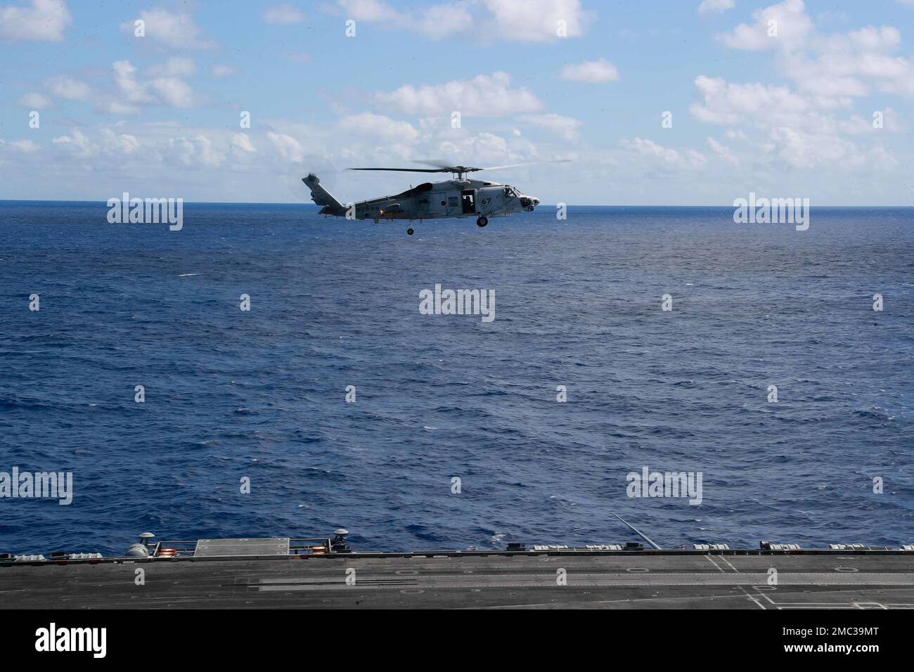 PACIFIC OCEAN (June 24, 2022) An SH-60K Seahawk helicopter, assigned to ...