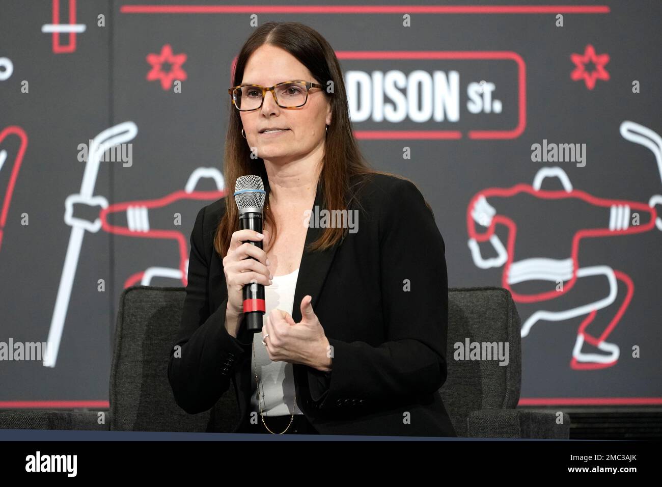 Chicago Blackhawks President of Business Operations Jamie Faulkner ...