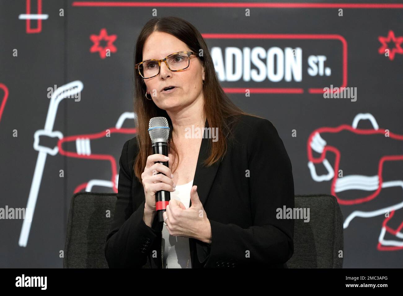 Chicago Blackhawks President of Business Operations Jamie Faulkner ...