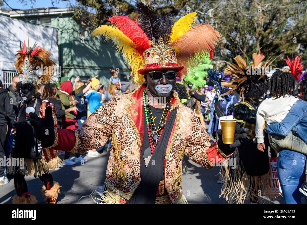 The Krewe of Zulu parades during Mardi Gras on Tuesday, Mar 1, 2022 in ...