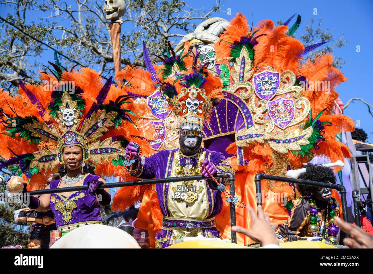 The Krewe of Zulu parades during Mardi Gras on Tuesday, Mar 1, 2022 in ...
