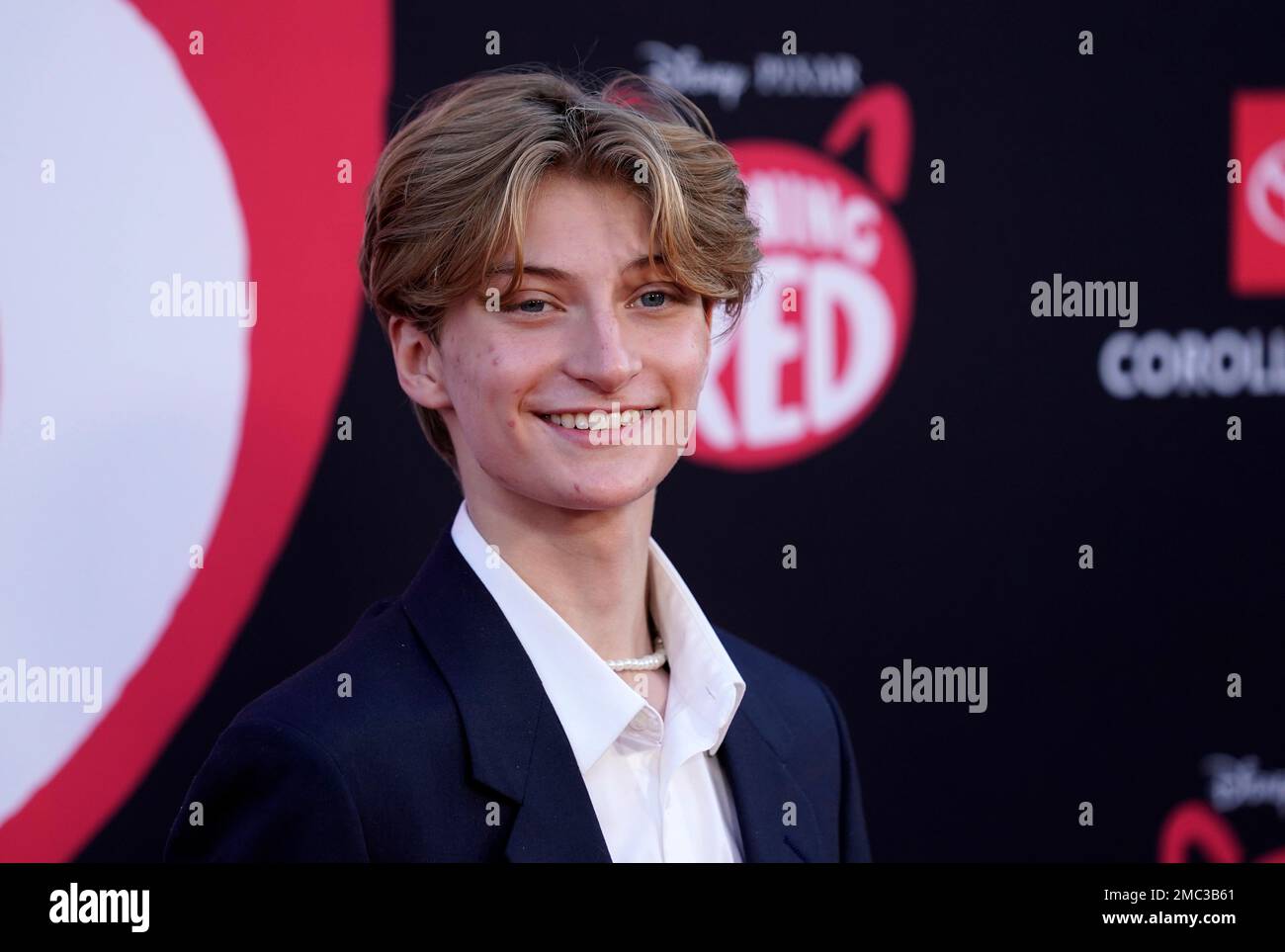 Addie Chandler poses at the world premiere of the film "Turning Red ...