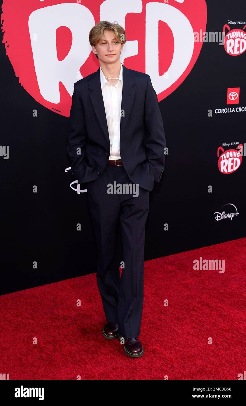 Addie Chandler poses at the world premiere of the film "Turning Red ...