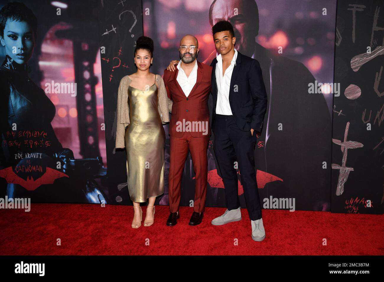 Jeffrey Wright, center, daughter Juno Wright, left, and son Elijah ...