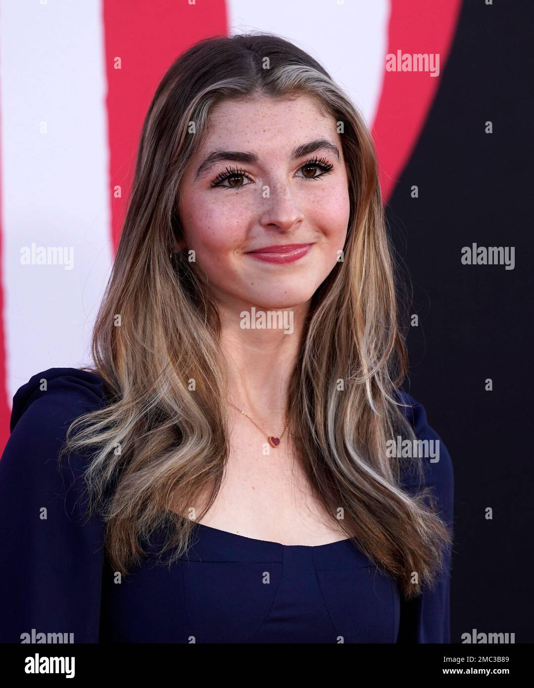 Lily Sanfelippo poses at the world premiere of the film "Turning Red ...