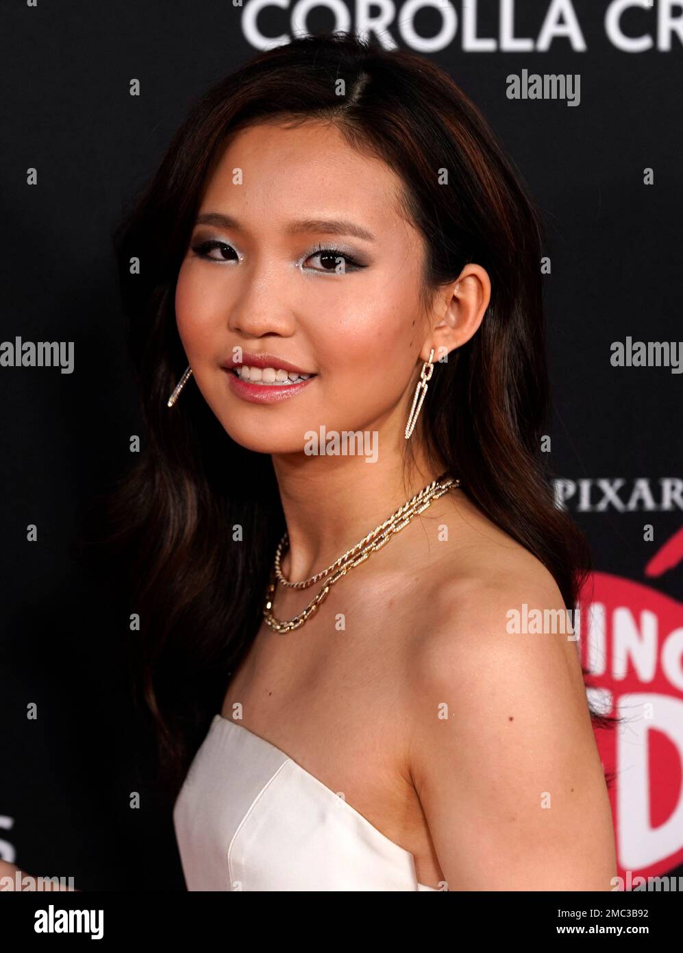 Rosalie Chiang poses at the world premiere of the film "Turning Red ...