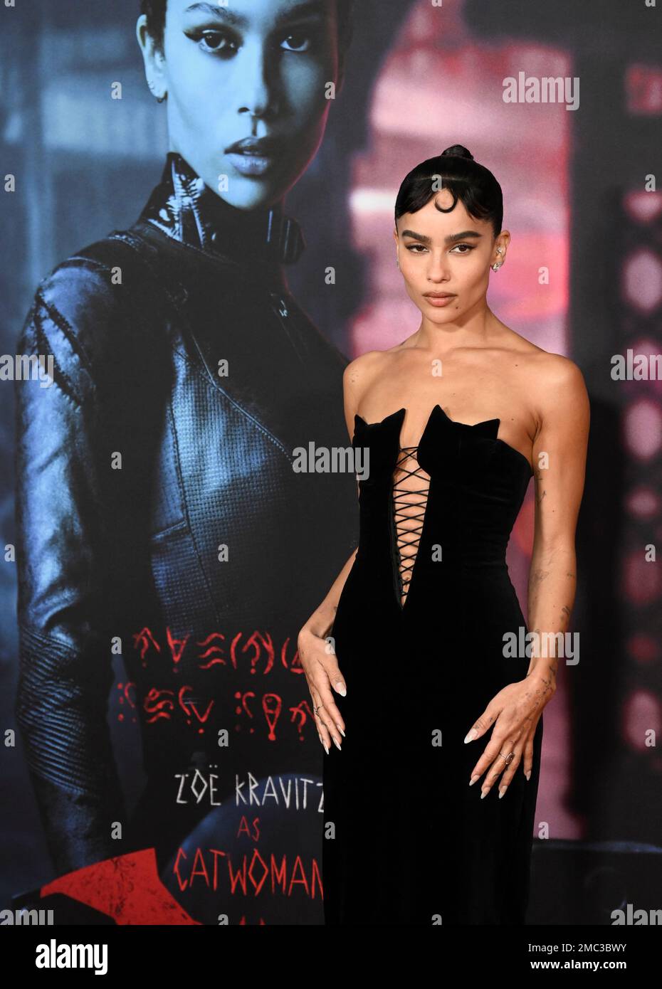 Zoe Kravitz attends the world premiere of "The Batman" at Lincoln ...