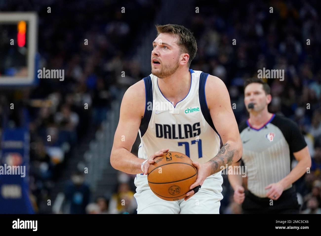 Dallas Mavericks guard Luka Doncic during an NBA basketball game ...
