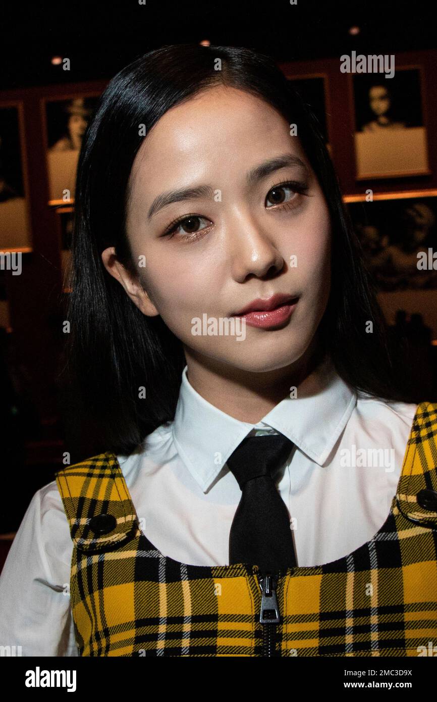 Jisoo poses for photographers upon arrival at the Dior Ready To Wear ...