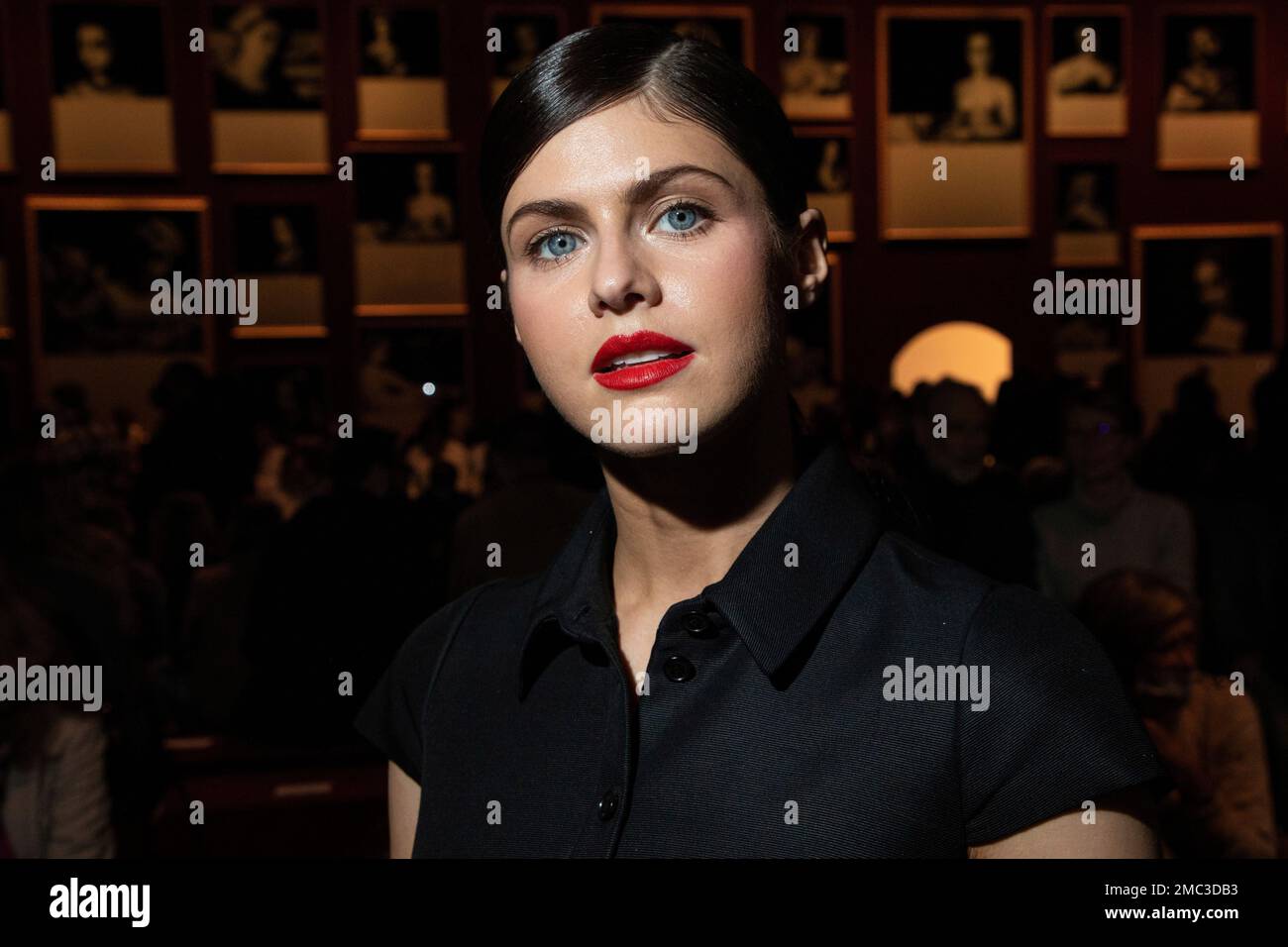 Alexandra Daddario poses for photographers upon arrival at the Dior ...