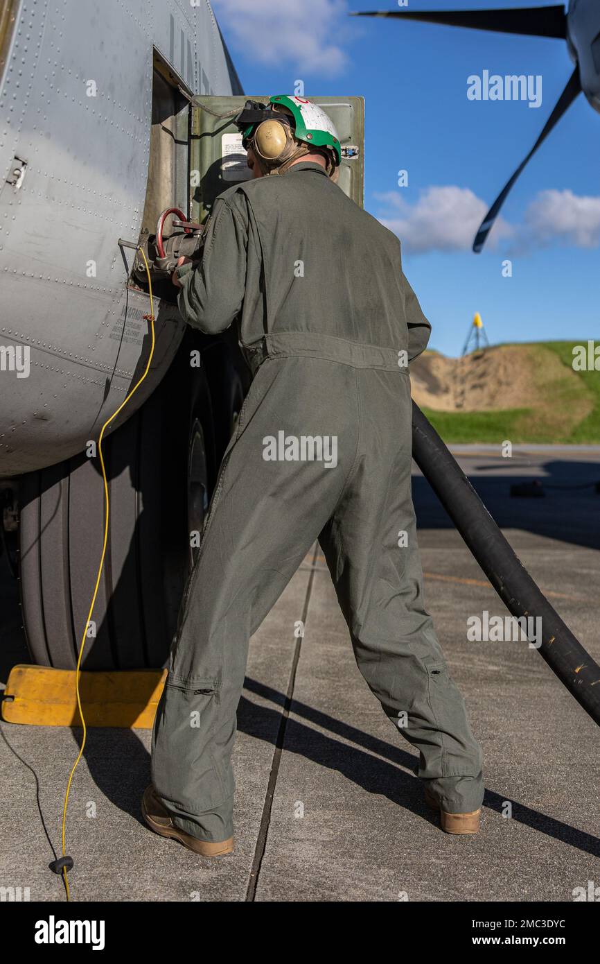 U.S. Marine Corps Cpl. Daniel Nielsen, a loadmaster with Marine Aerial ...